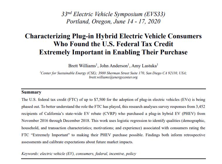 Program Reports | Clean Vehicle Rebate Project